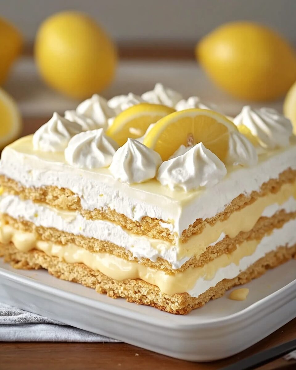 No-Bake Lemon Eclair Cake