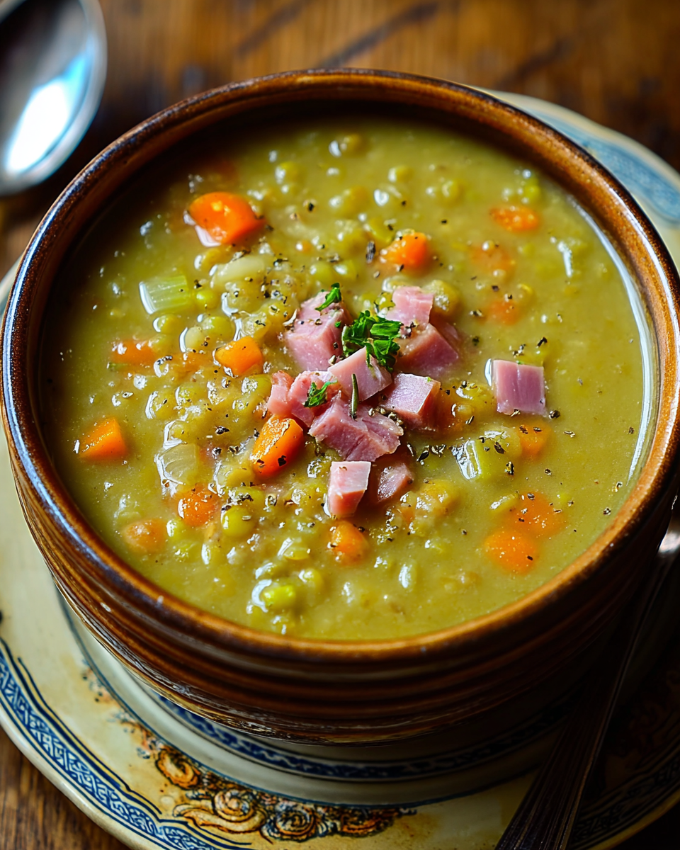 Split Pea Soup with Ham Bone