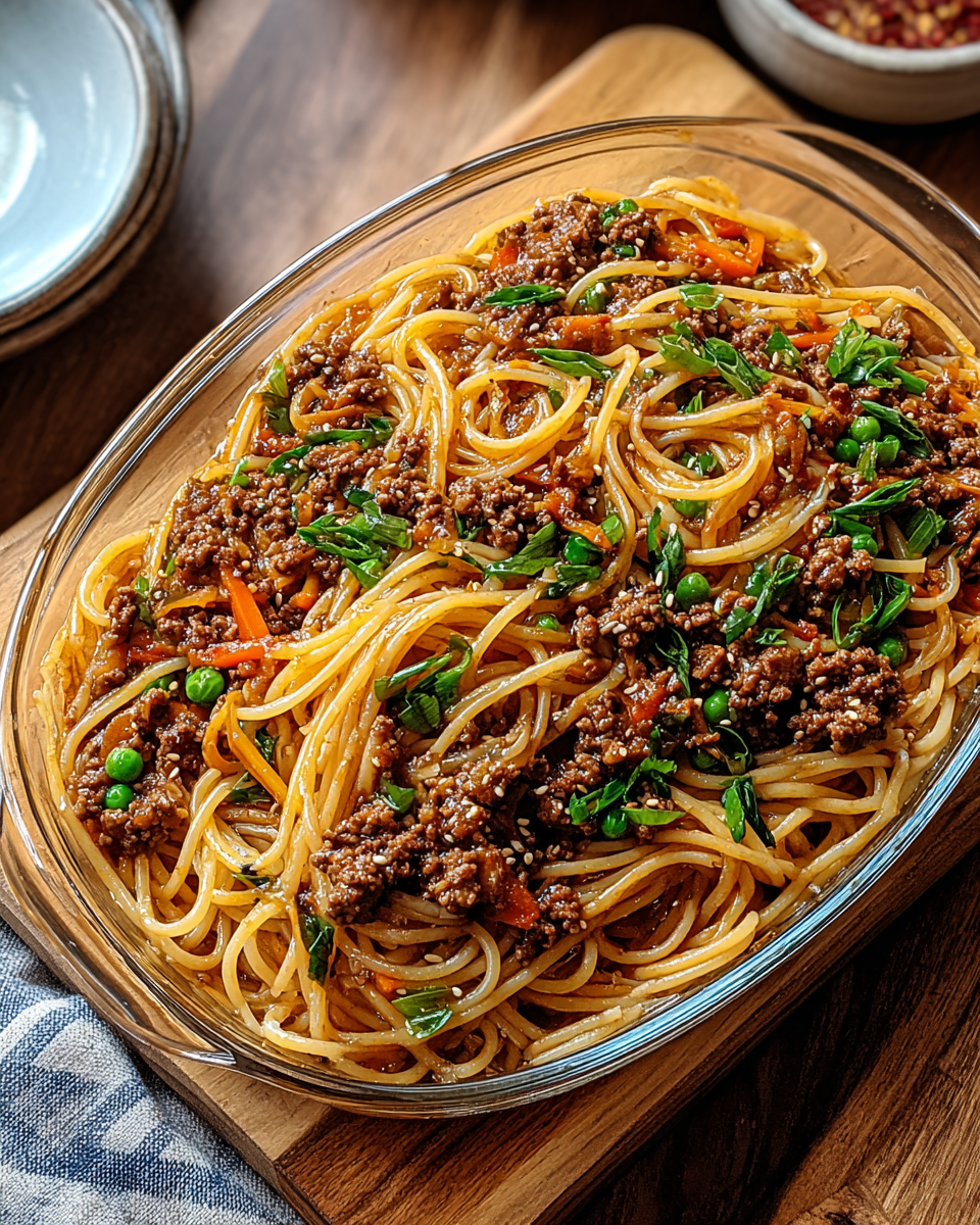 Asian-Inspired Beef Spaghetti