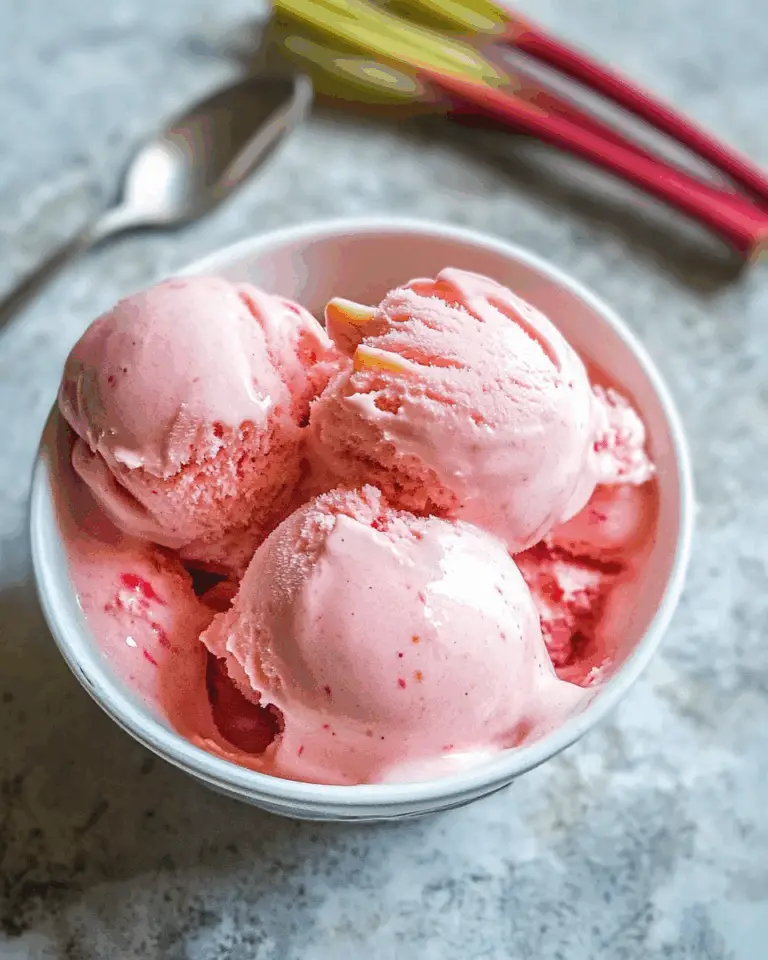 Rhubarb Ice Cream