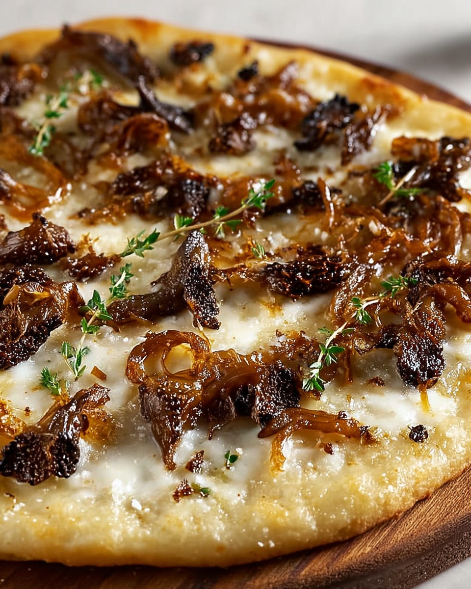 Morel Mushroom and Caramelized Onion Pizza