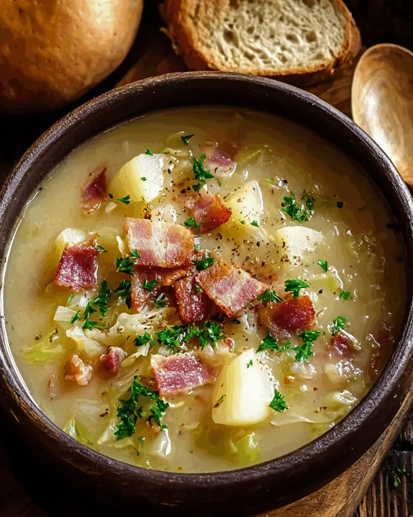 Irish Bacon Cabbage Potato Soup