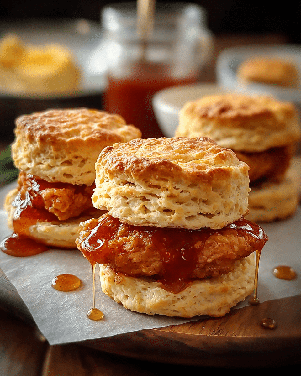 Hot Honey Chicken Biscuits