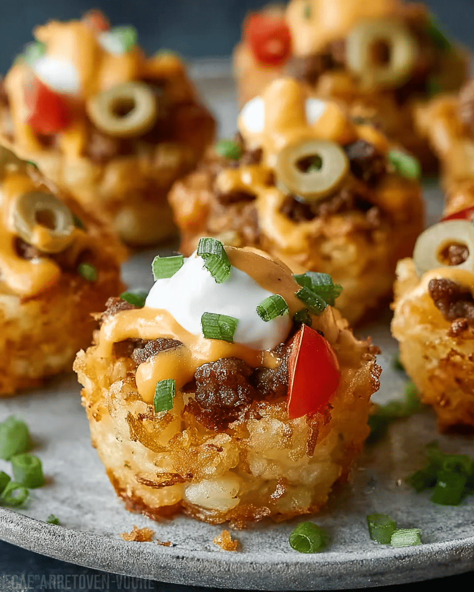 Cheeseburger Tater Tot Cups