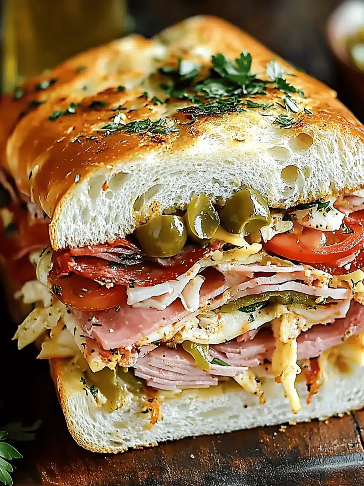 Authentic Muffaletta Sandwich: Bold Flavors from New Orleans