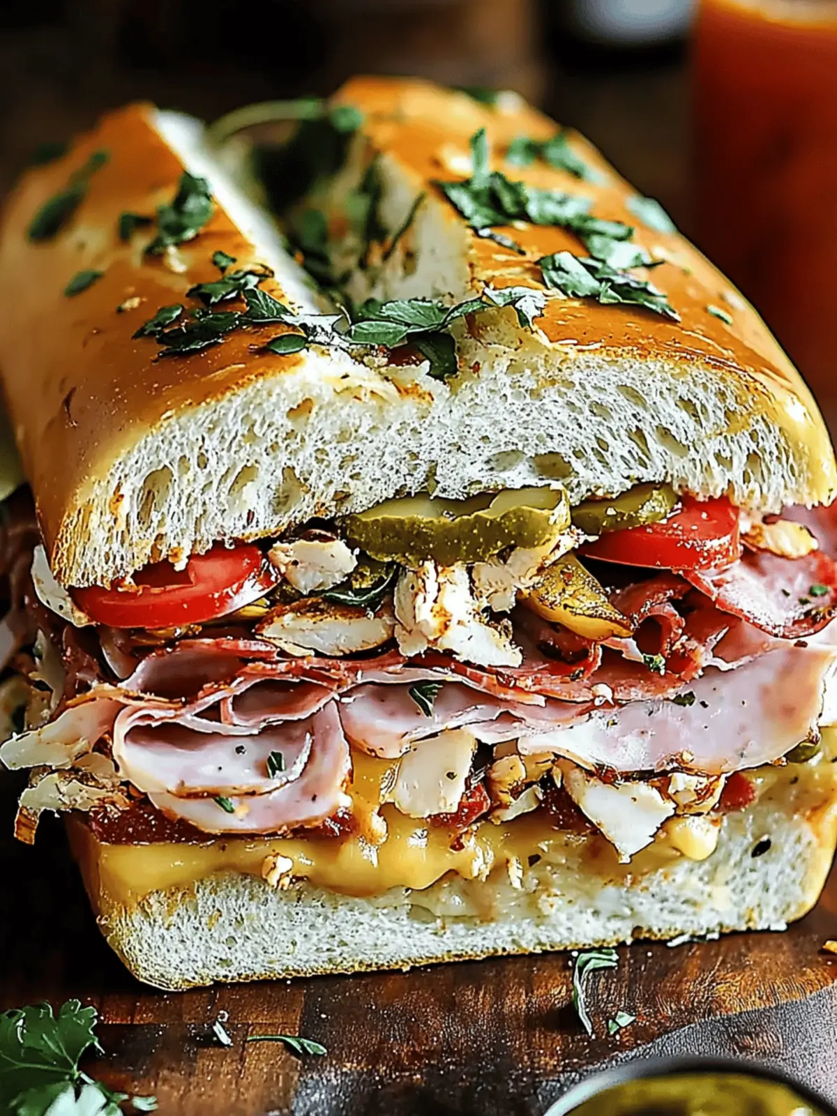 Authentic Muffaletta Sandwich: Bold Flavors from New Orleans