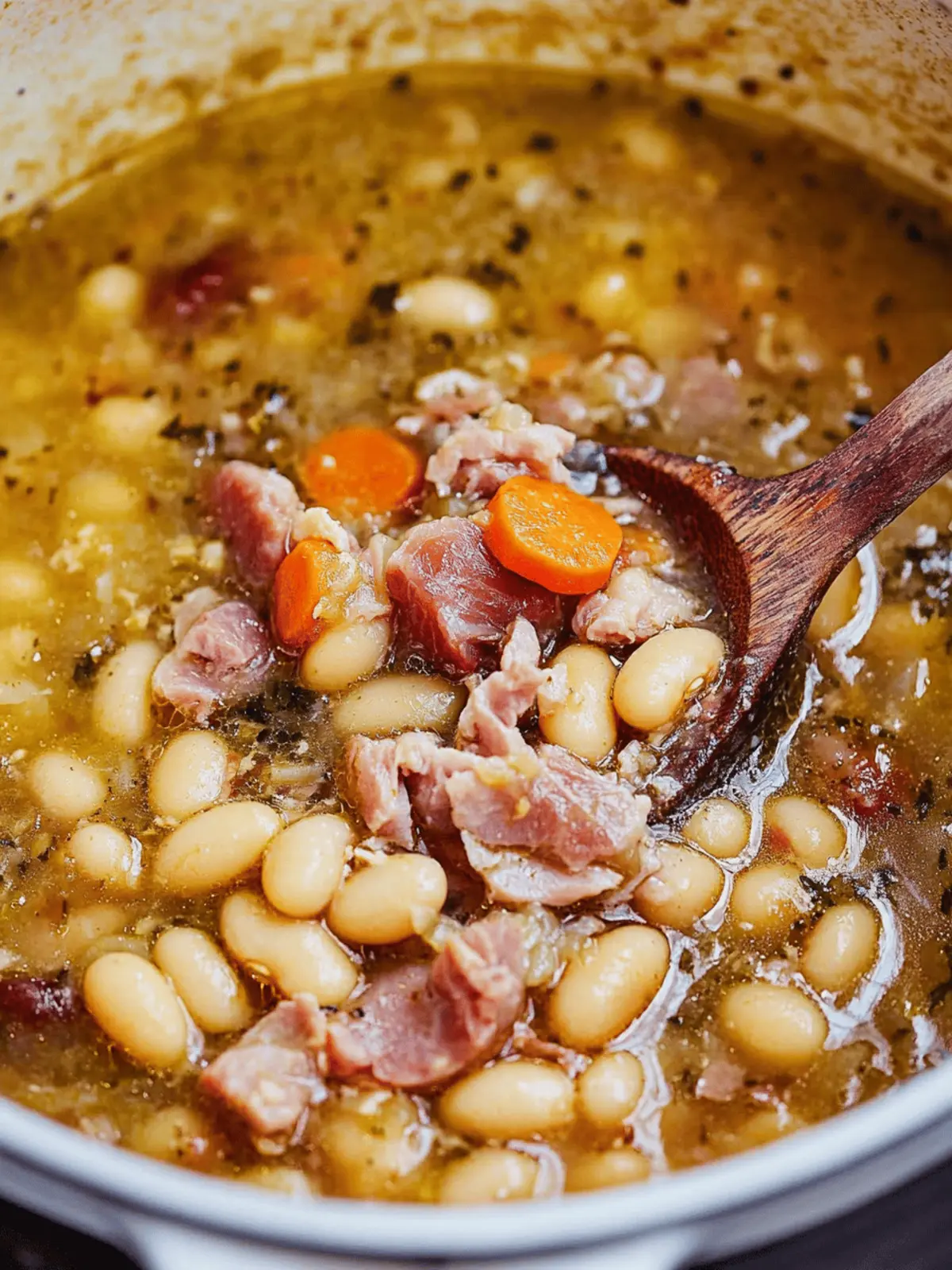 Hearty Beans Cooked with Ham Hocks for Ultimate Comfort