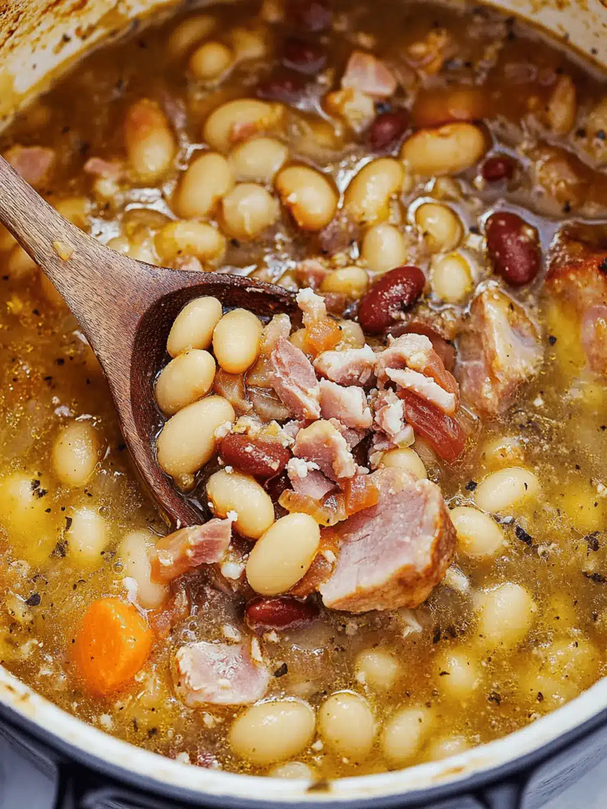 Hearty Beans Cooked with Ham Hocks for Ultimate Comfort