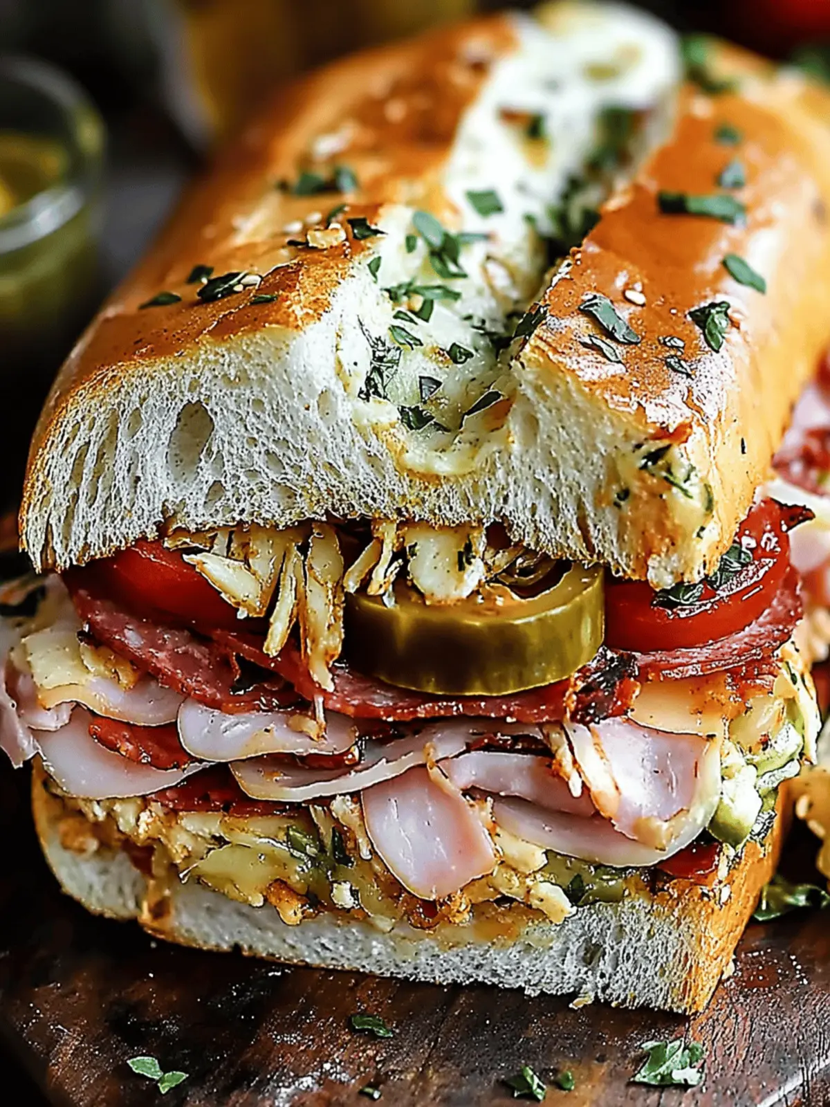 Authentic Muffaletta Sandwich: Bold Flavors from New Orleans