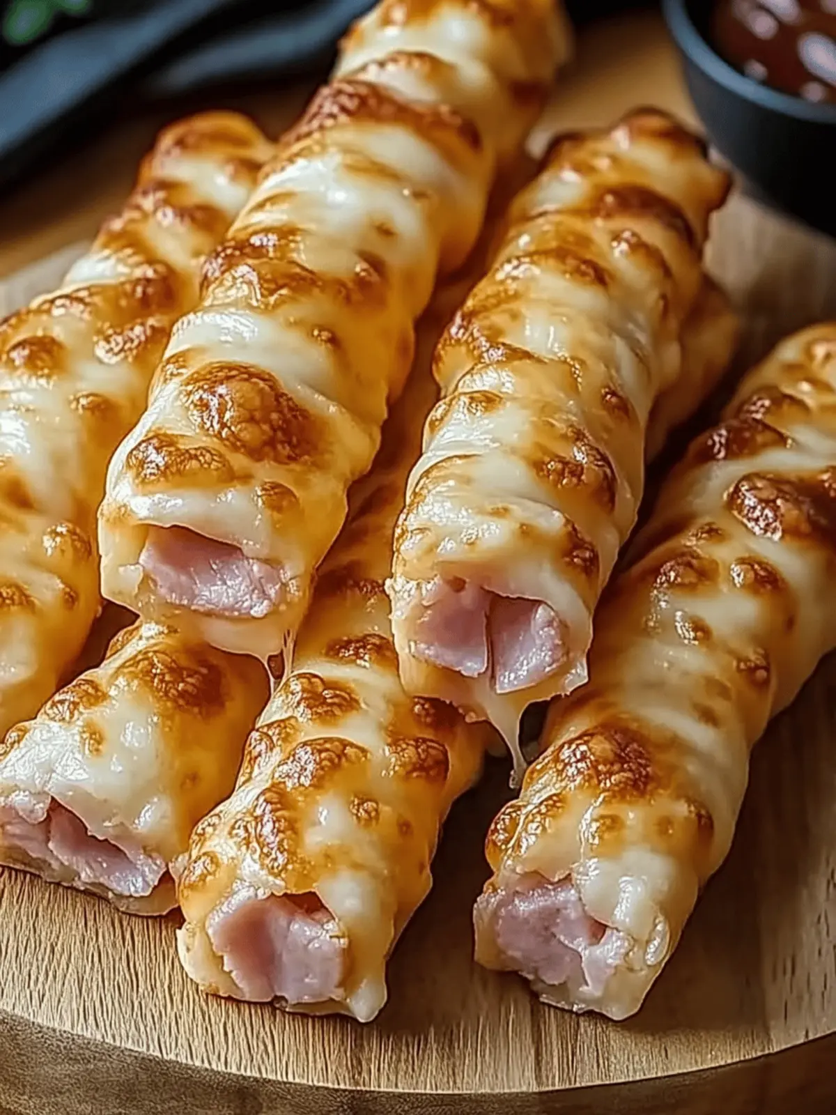 Irresistible Cheesy Ham and Cheese Sticks for Snacking Joy