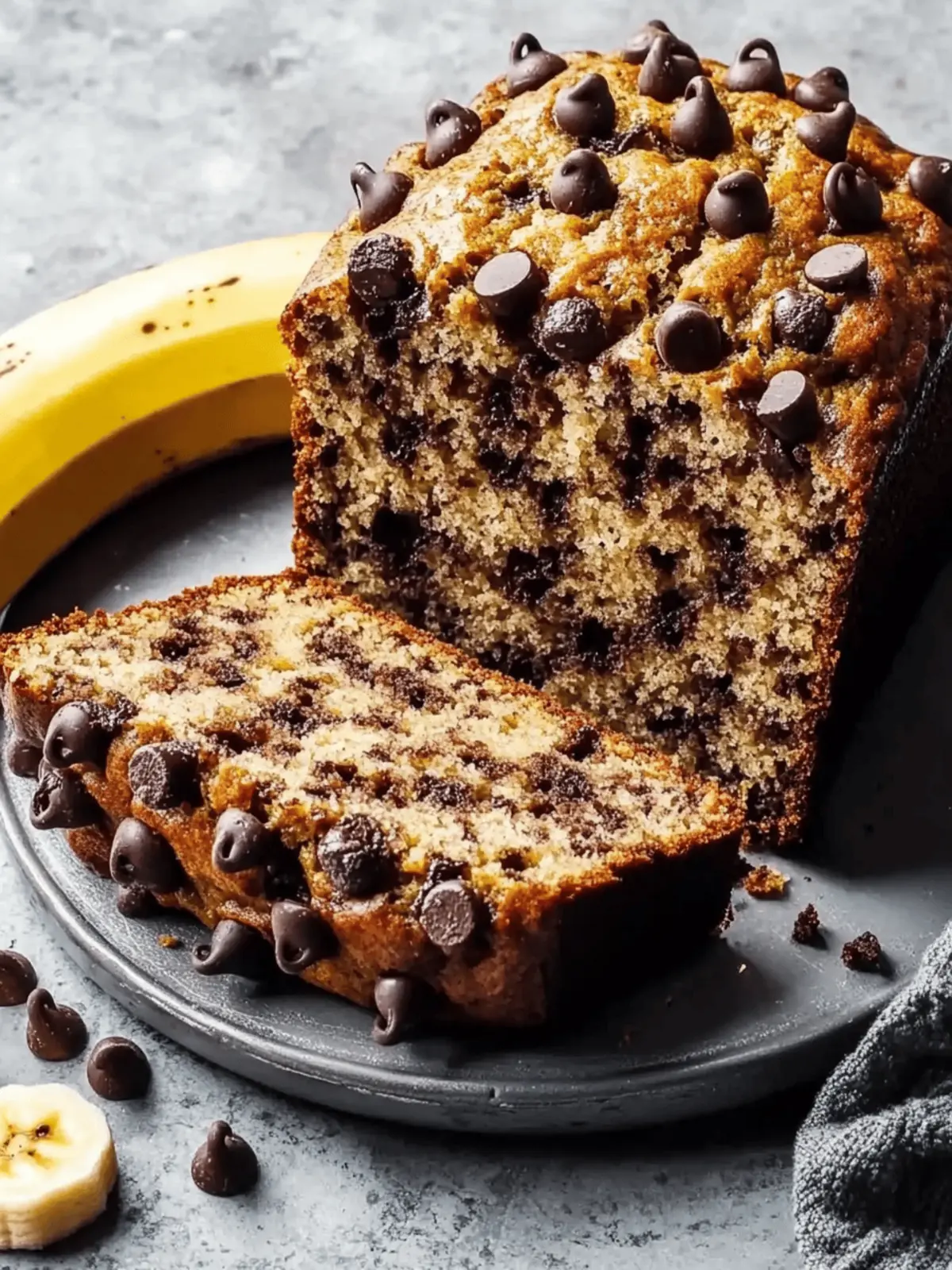 Ultimate Super Moist Chocolate Chip Banana Bread Recipe