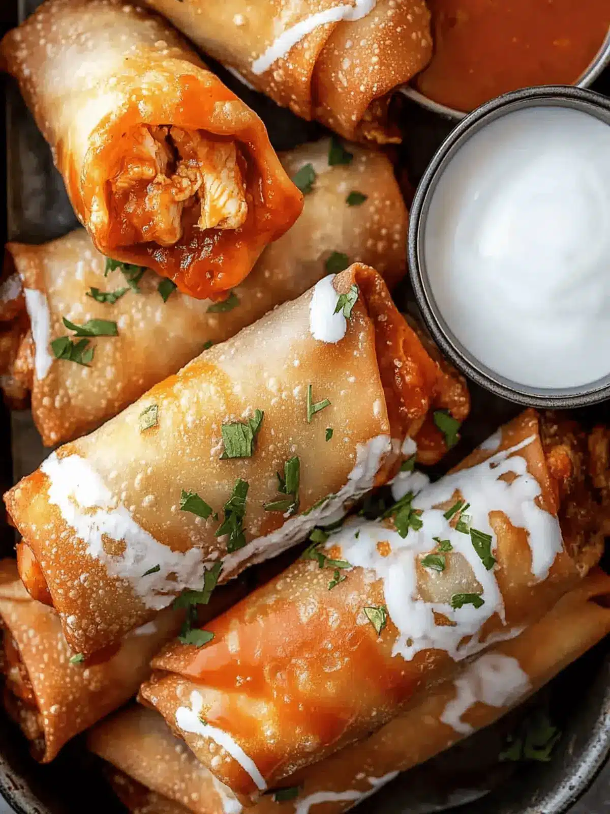 Irresistible Buffalo Chicken Egg Rolls: Crispy Snack Delight