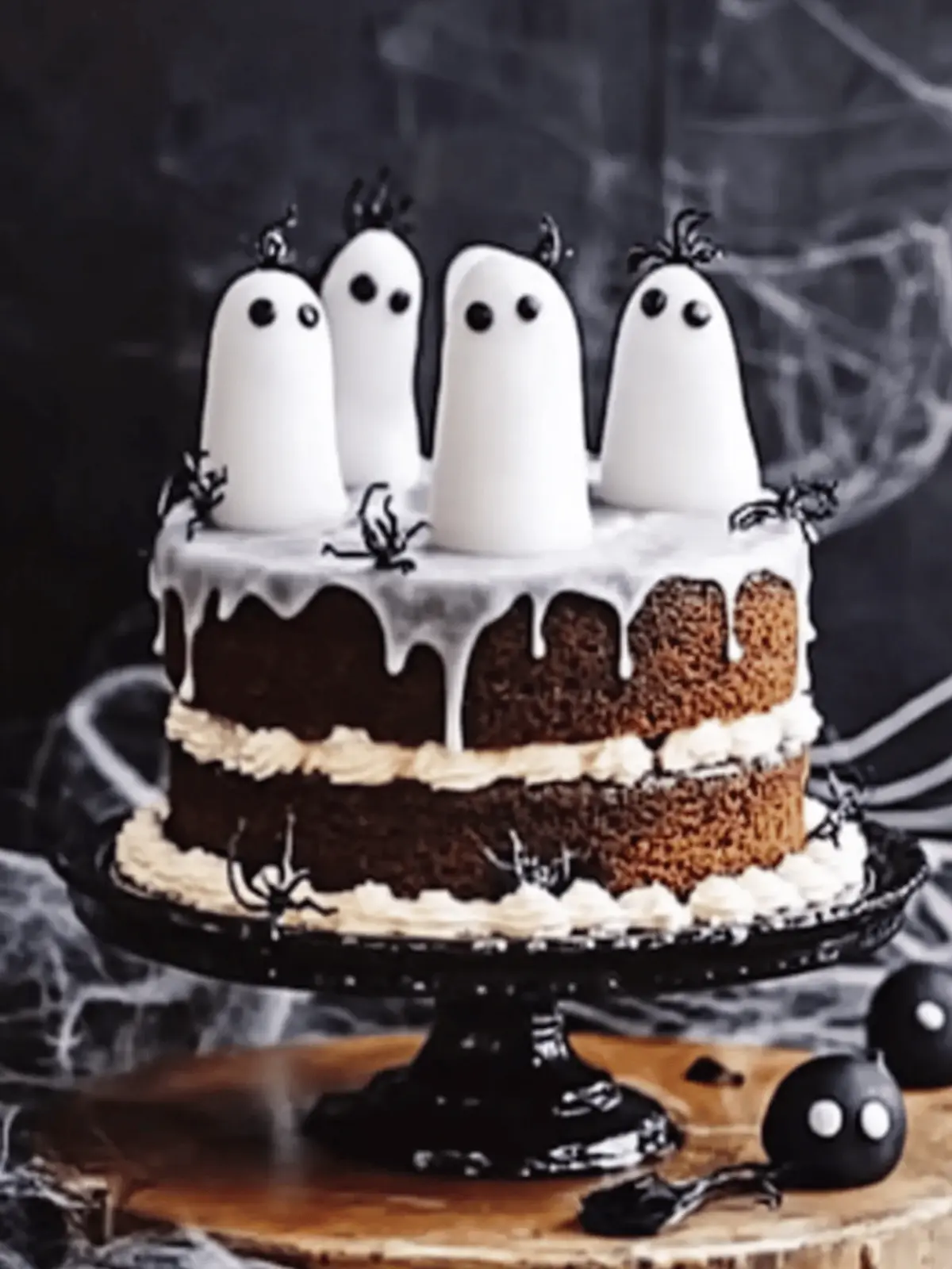 Irresistible Spookily Delicious Ghost Cake for Halloween Fun