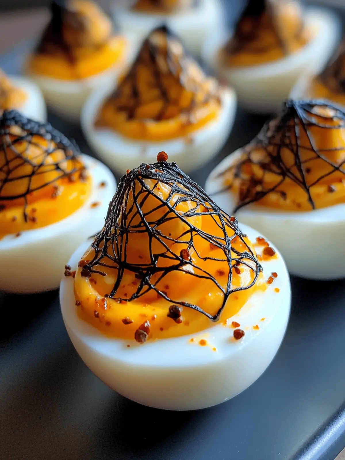 Irresistible Spooky Spiderweb Deviled Eggs: A Delicious Halloween Treat