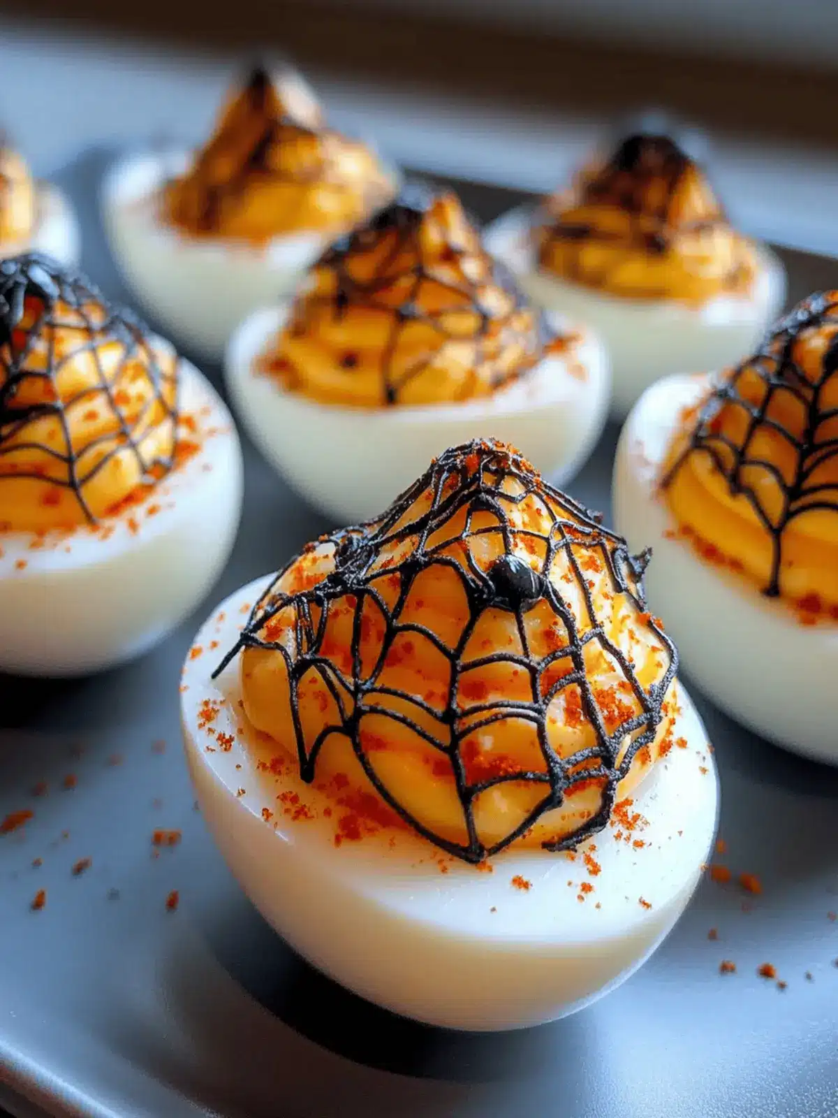 Irresistible Spooky Spiderweb Deviled Eggs: A Delicious Halloween Treat