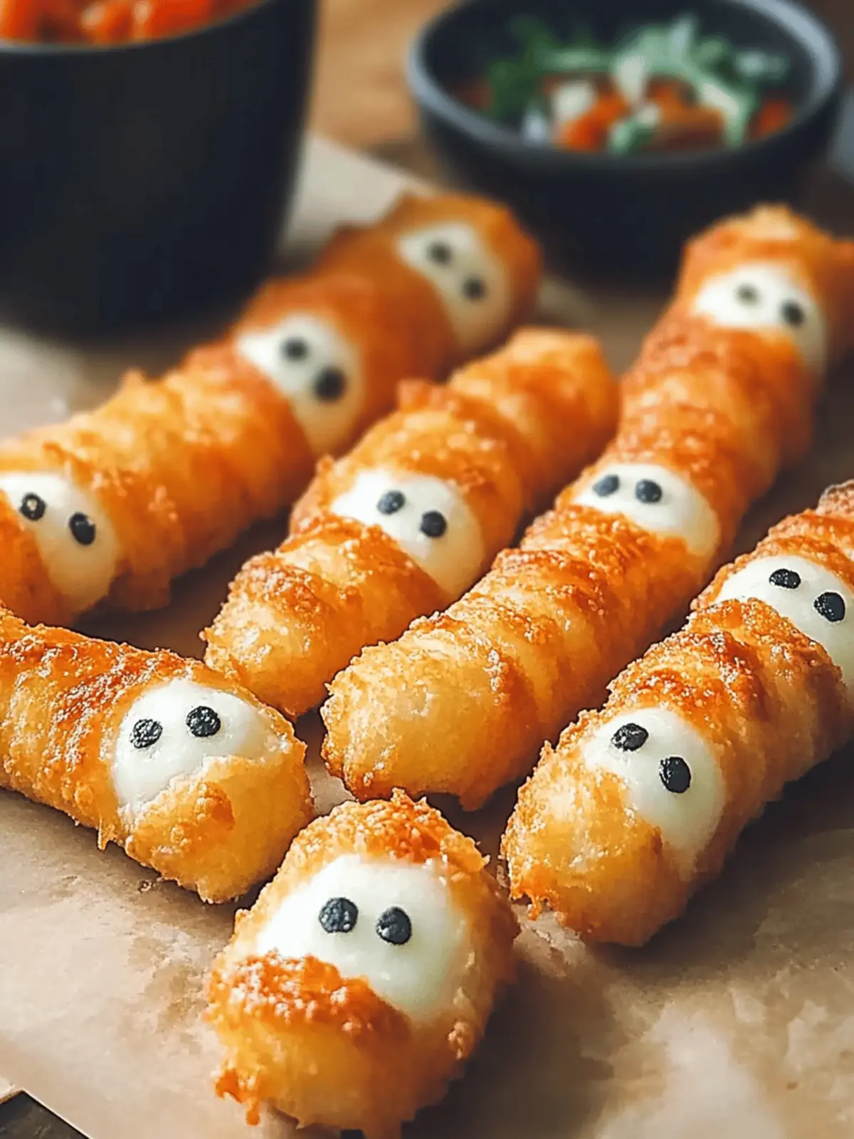Mummy Mozzarella Sticks: Irresistibly Fun Halloween Treats