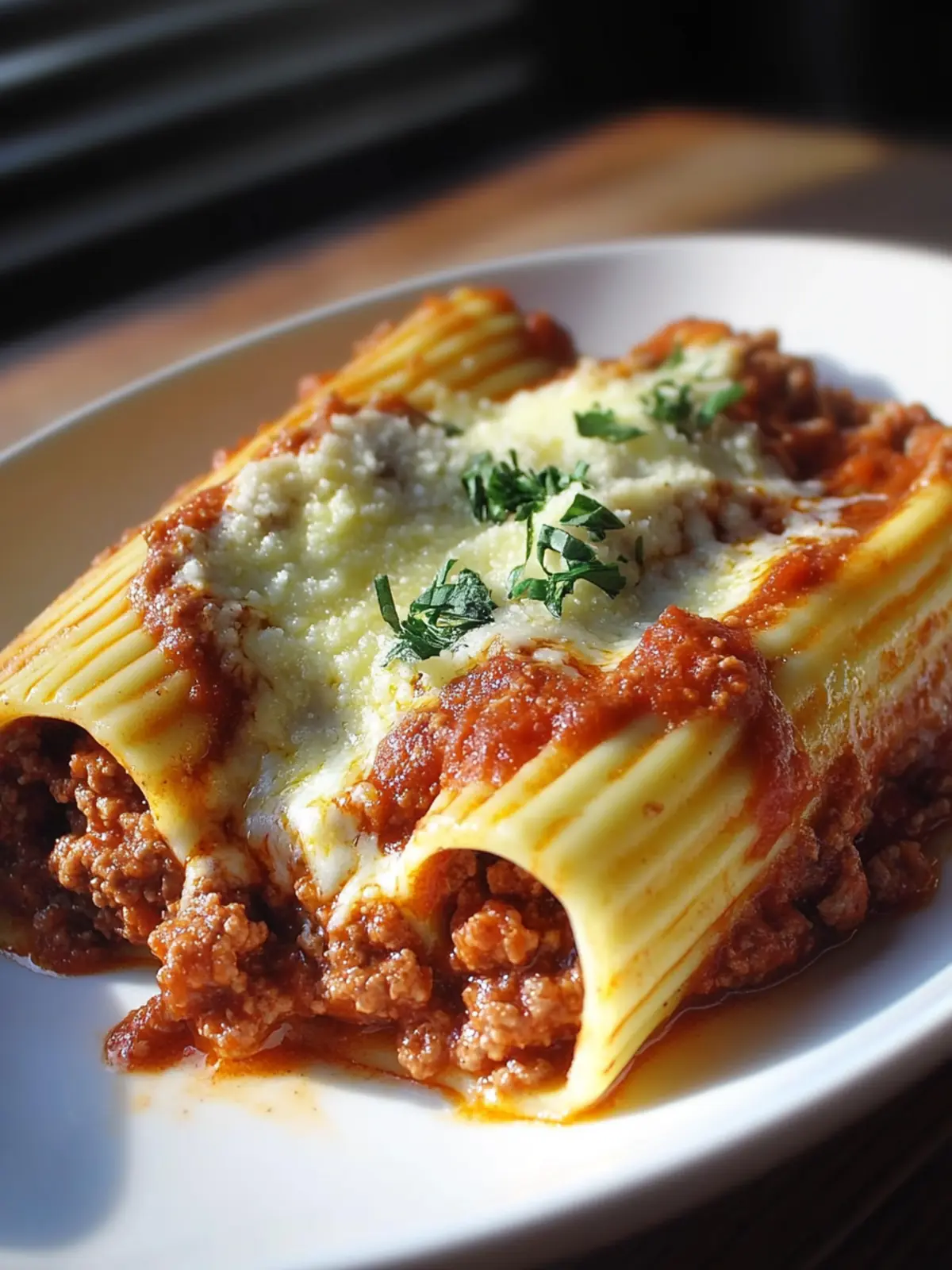 Irresistible Stuffed Manicotti with Hearty Meat Sauce