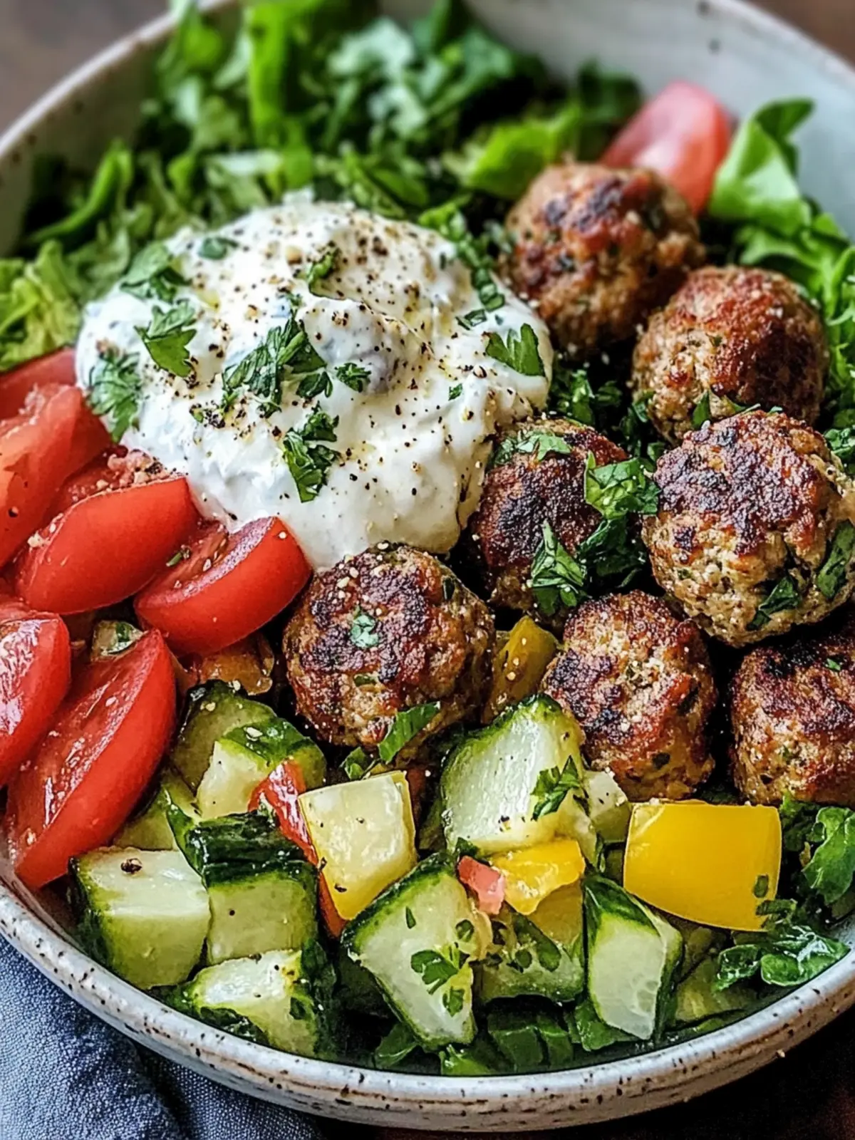 Ultimate Greek Meatball Bowl: A Delicious Family Favorite