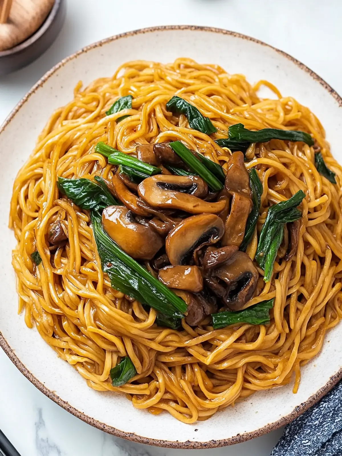 Easy Braised E-Fu Noodles With Mushrooms - Delicious Comfort Food