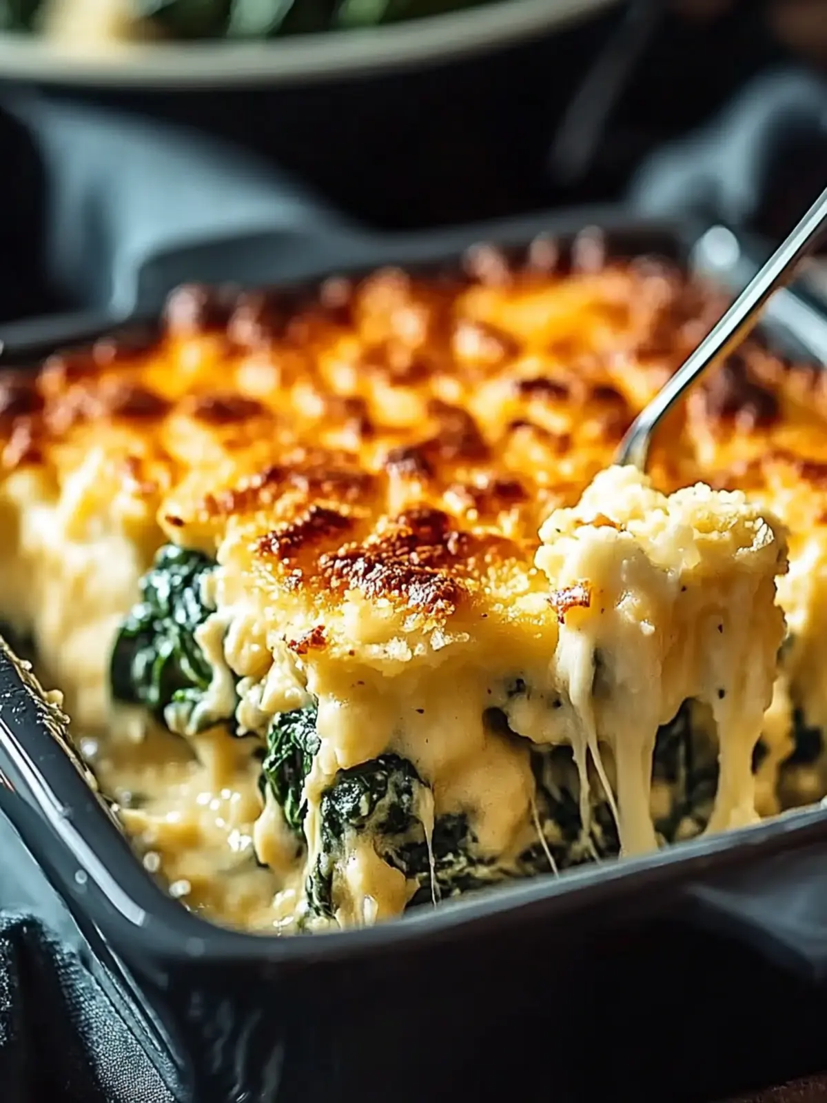 Irresistible Cheesy Italian Spinach Bake: Comfort Food Made Easy