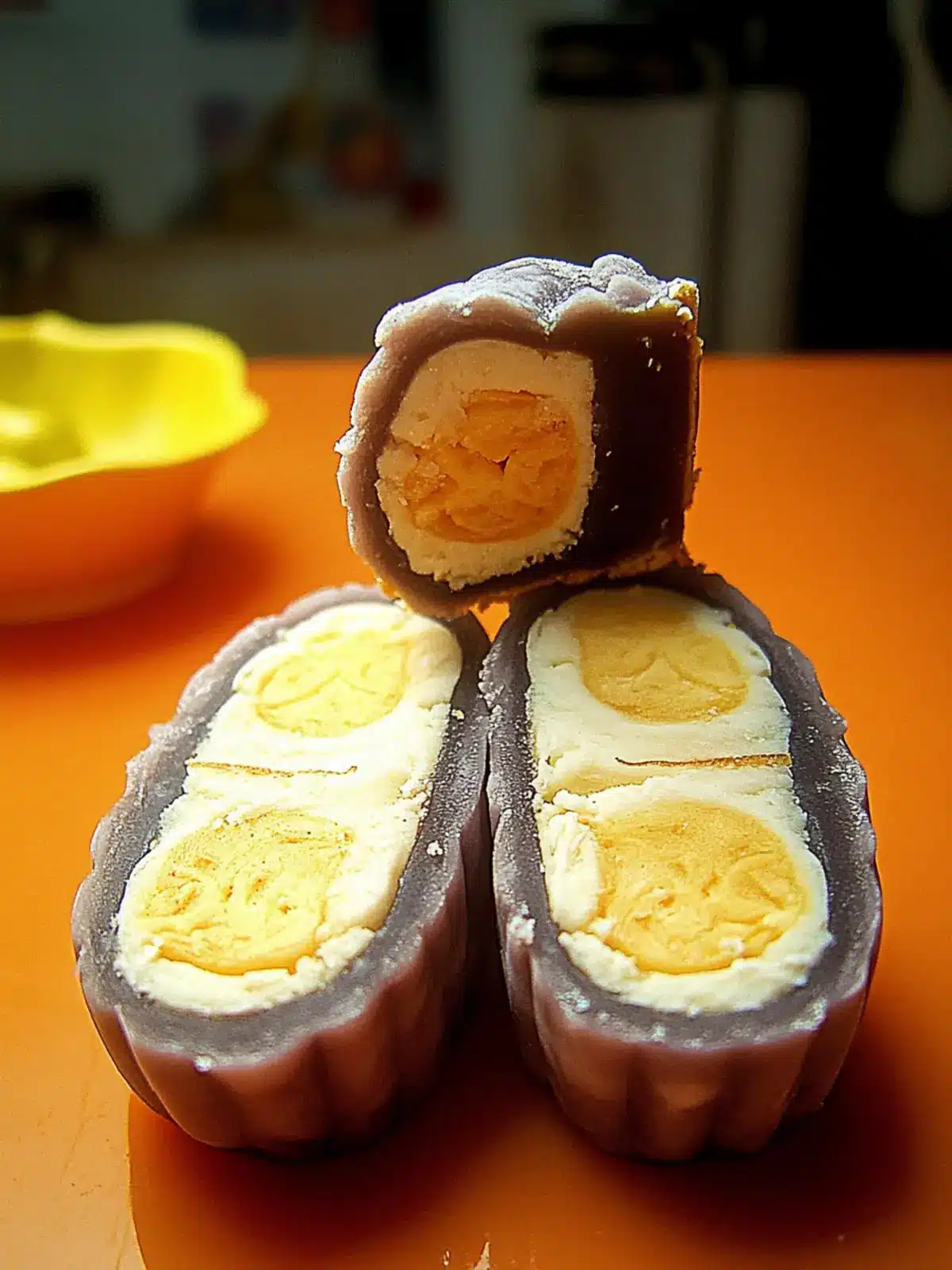 Irresistible Ice Cream Mooncakes with a Chocolate Surprise