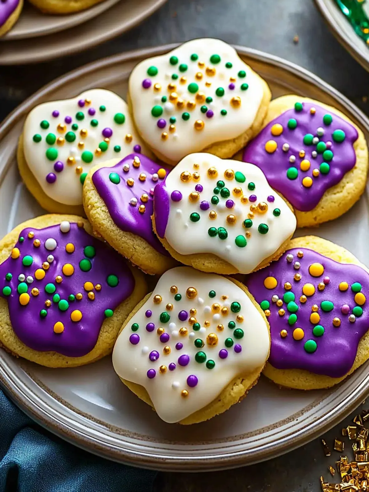 Irresistible Mardi Gras Cookies: Soft and Colorful Treats