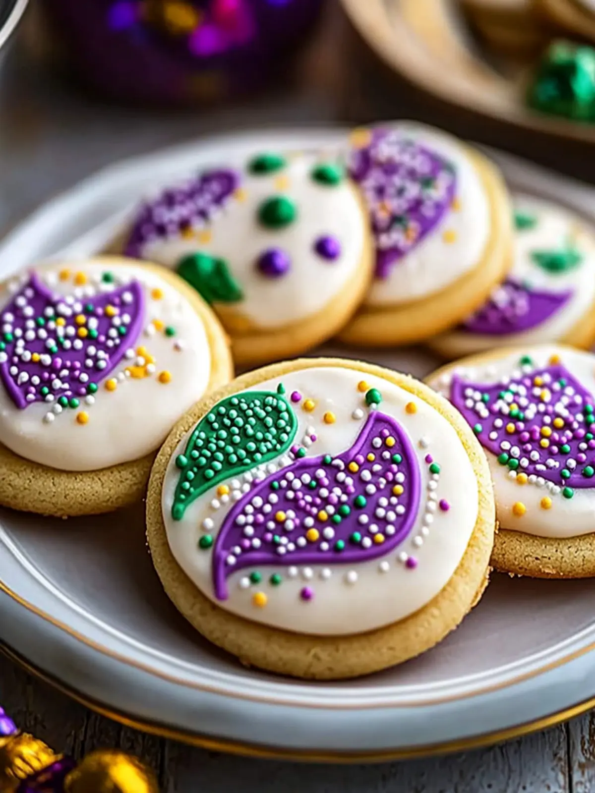 Irresistible Mardi Gras Cookies: Soft and Colorful Treats