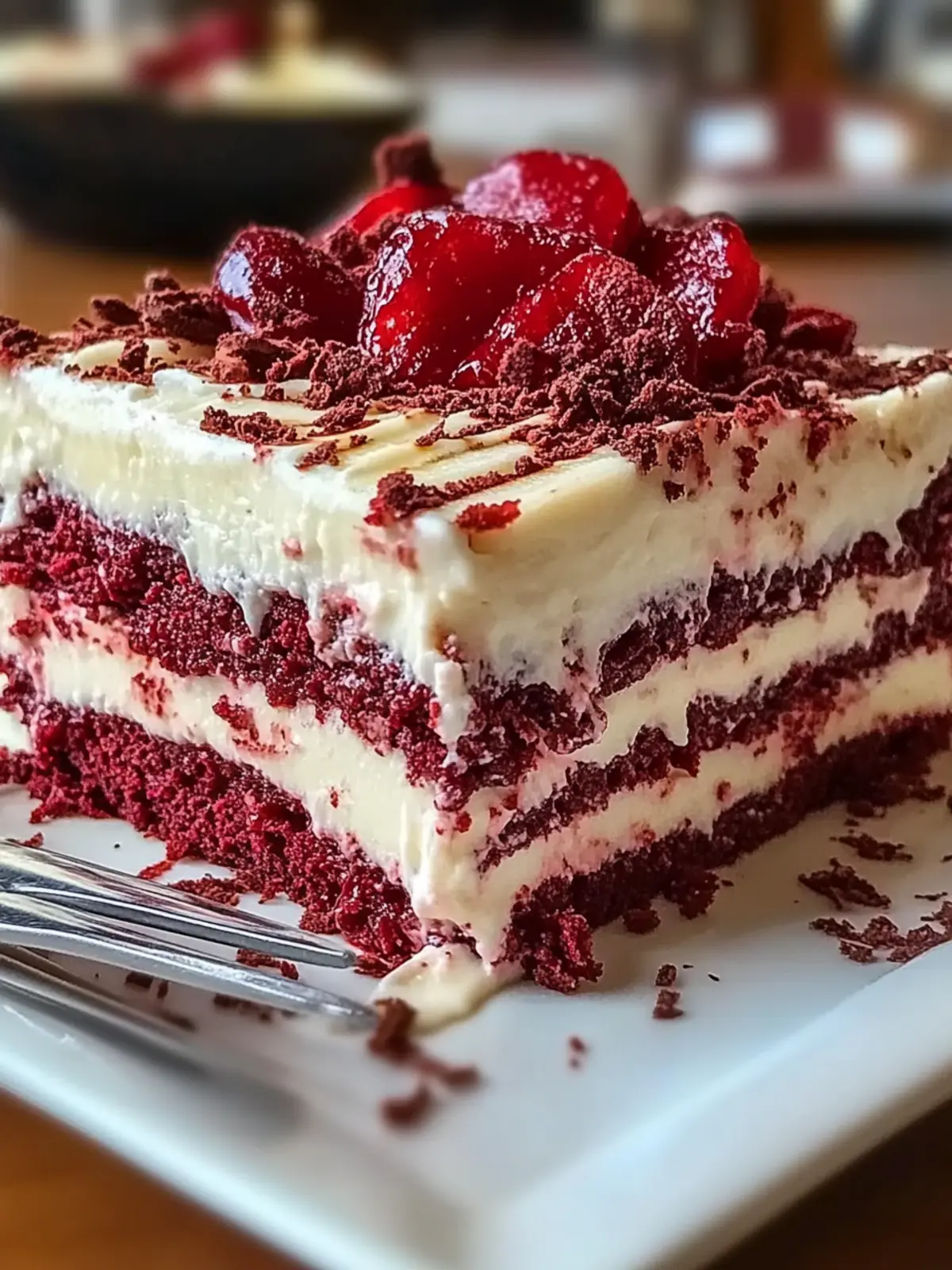 Irresistible Red Velvet Dessert Lasagna That's Deliciously Easy