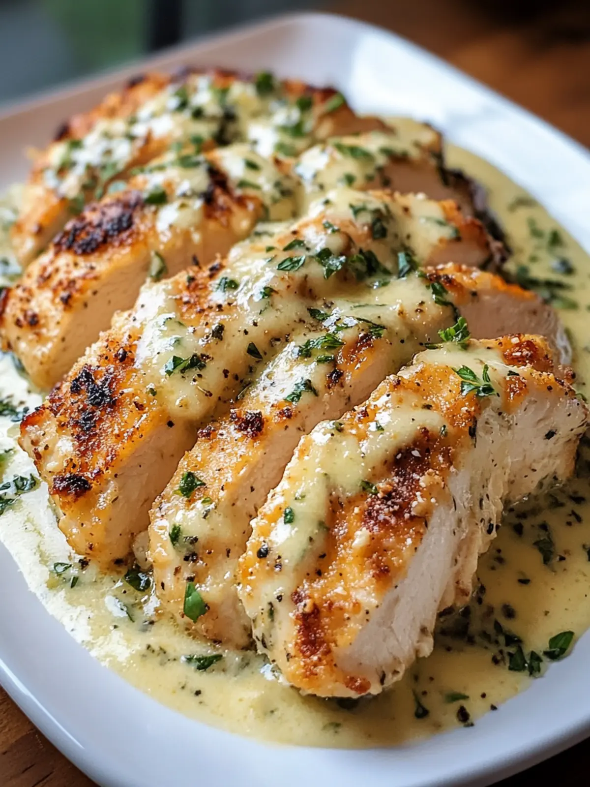 Easy Baked Caesar Chicken with Creamy Parmesan Sauce