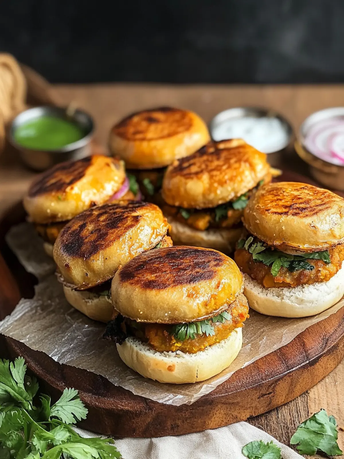 Irresistible Aloo Bun Kabab Sliders with Spicy Chutneys