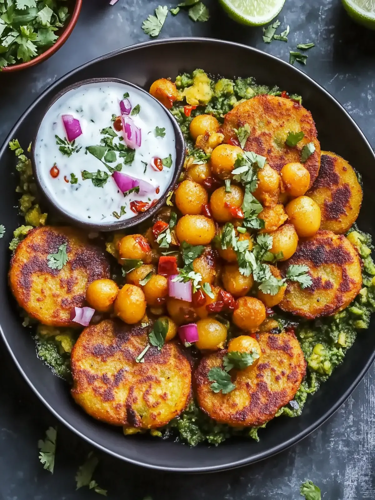 Irresistible Aloo Tikki with Spiced Chana: Comforting Delight