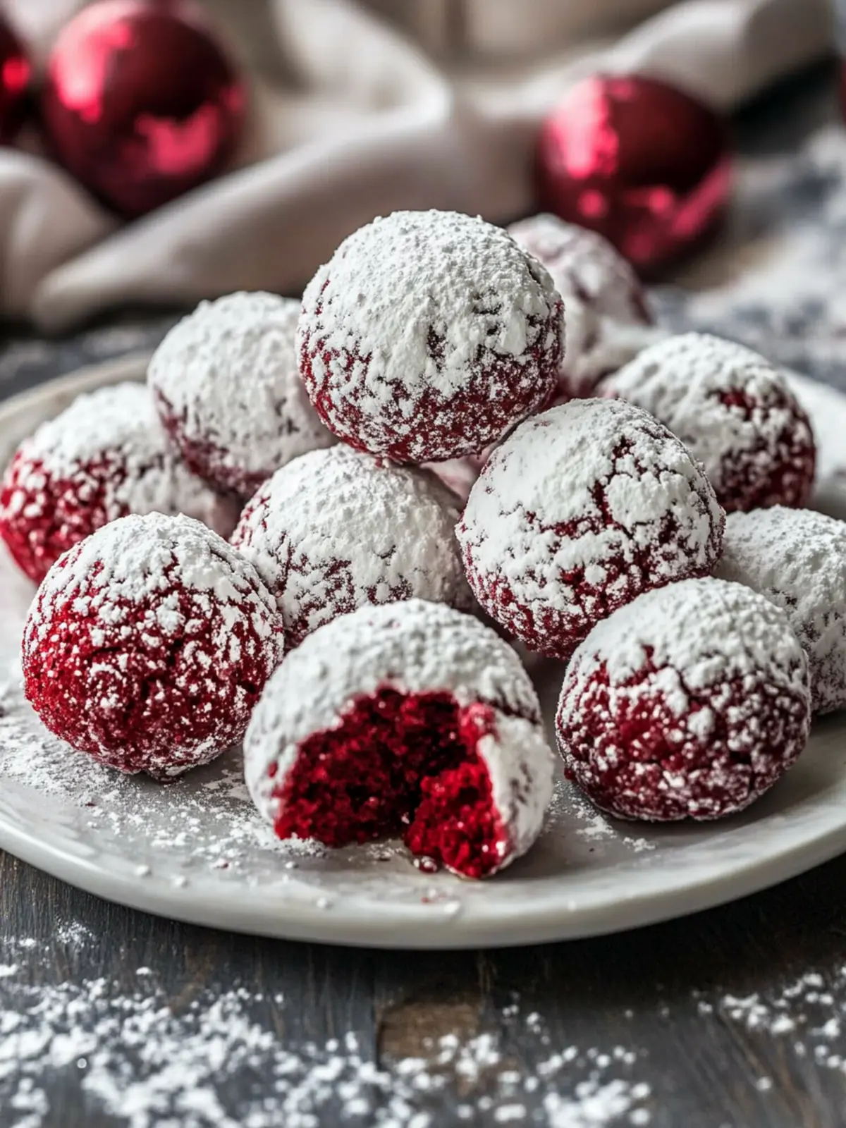 Red Velvet Snowball Cookies: Irresistibly Delicious Festive Treats