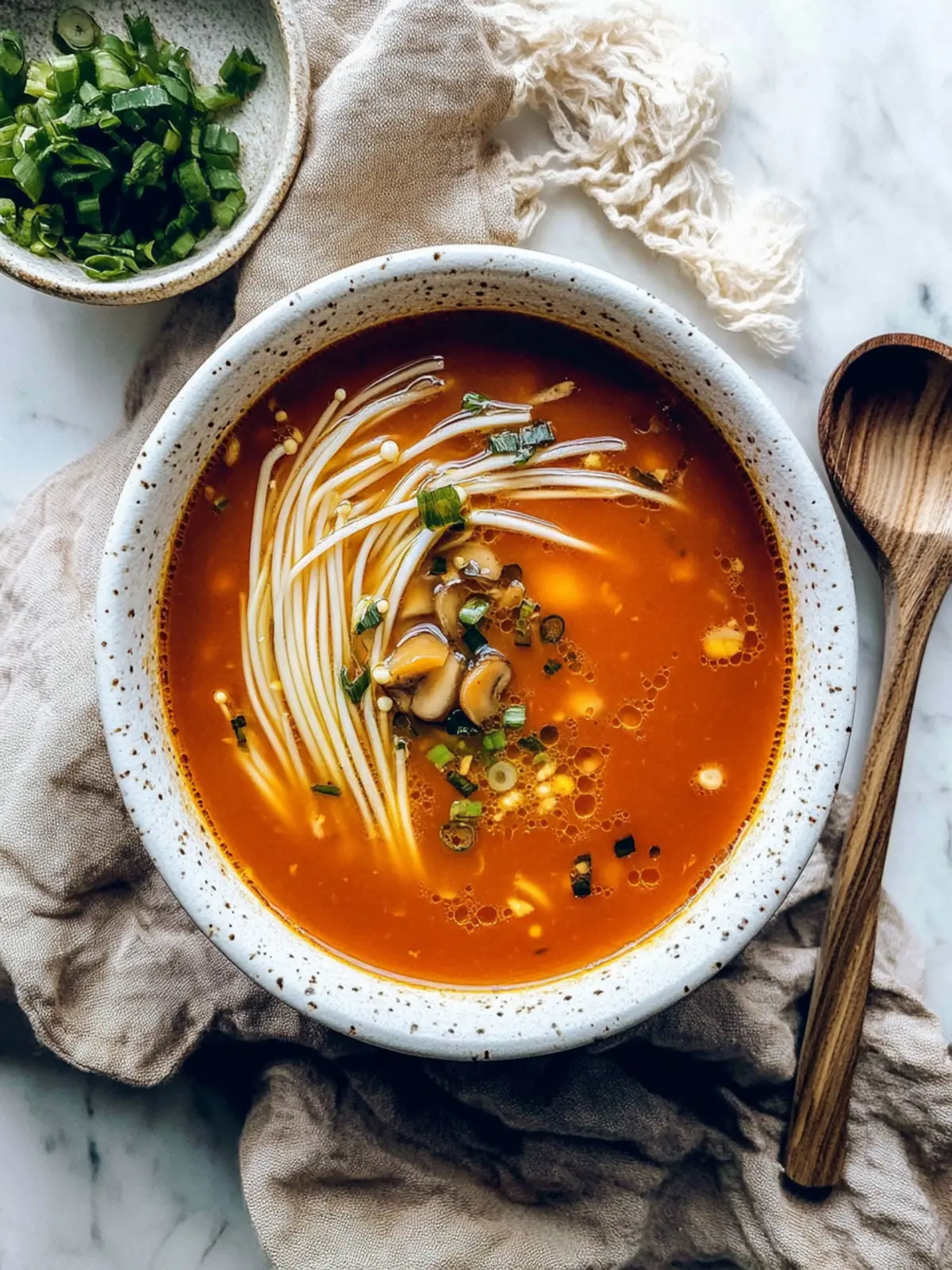 Irresistible Tomato Enoki Mushroom Soup You’ll Love Tonight