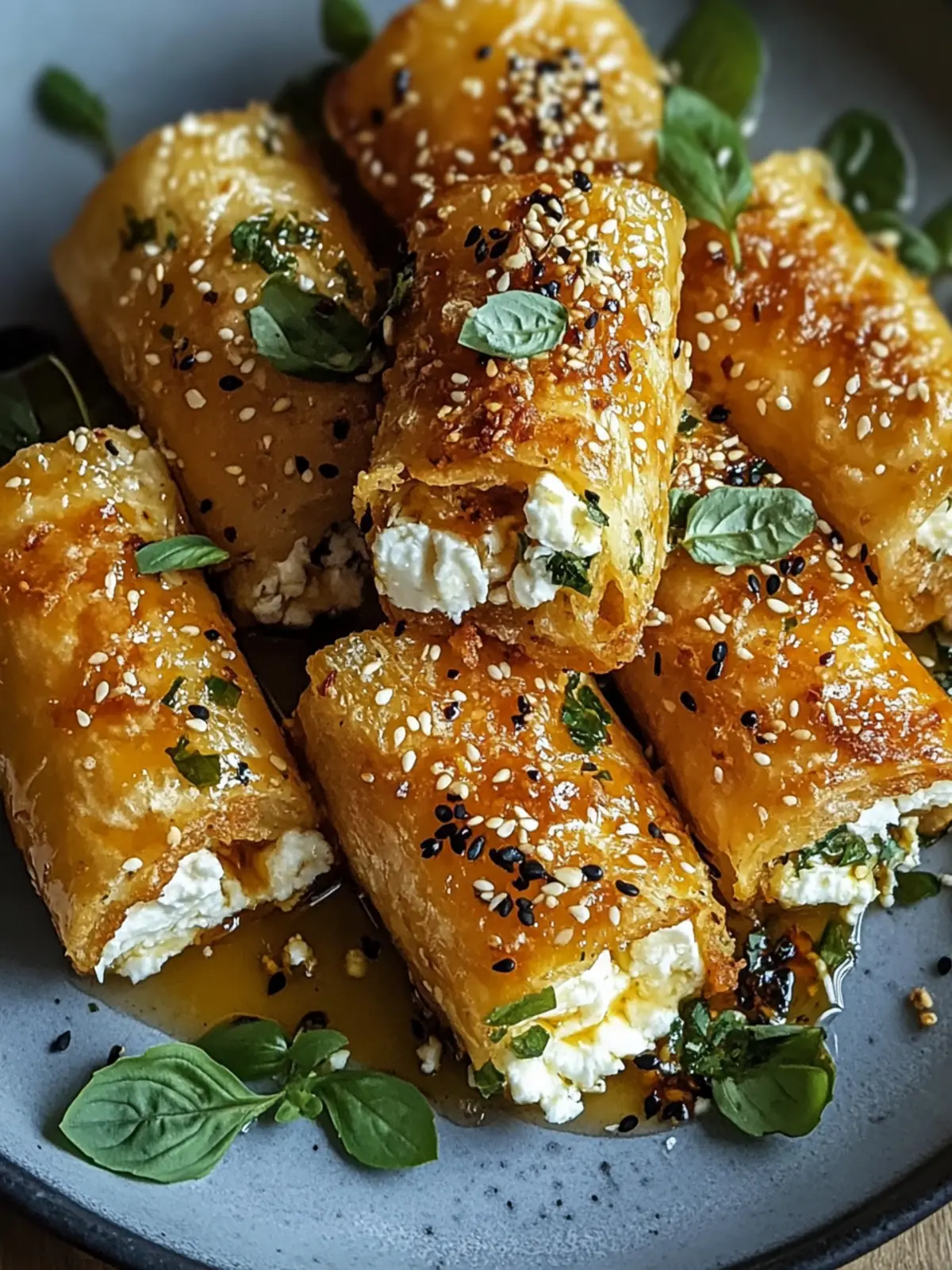 Ultimate Oven Fried Feta Rolls with Chili Honey - Irresistibly Delicious