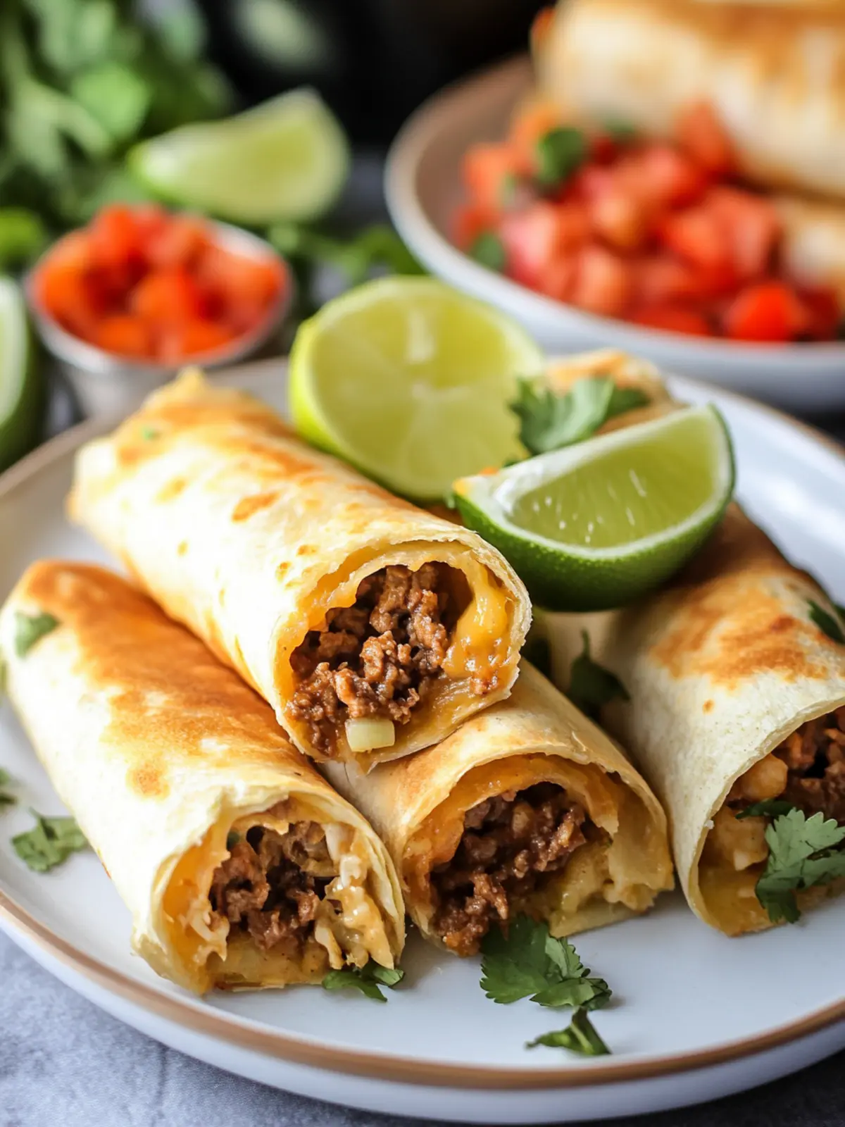 Irresistible Cheesy Beef Flautas Ready in Just 30 Minutes