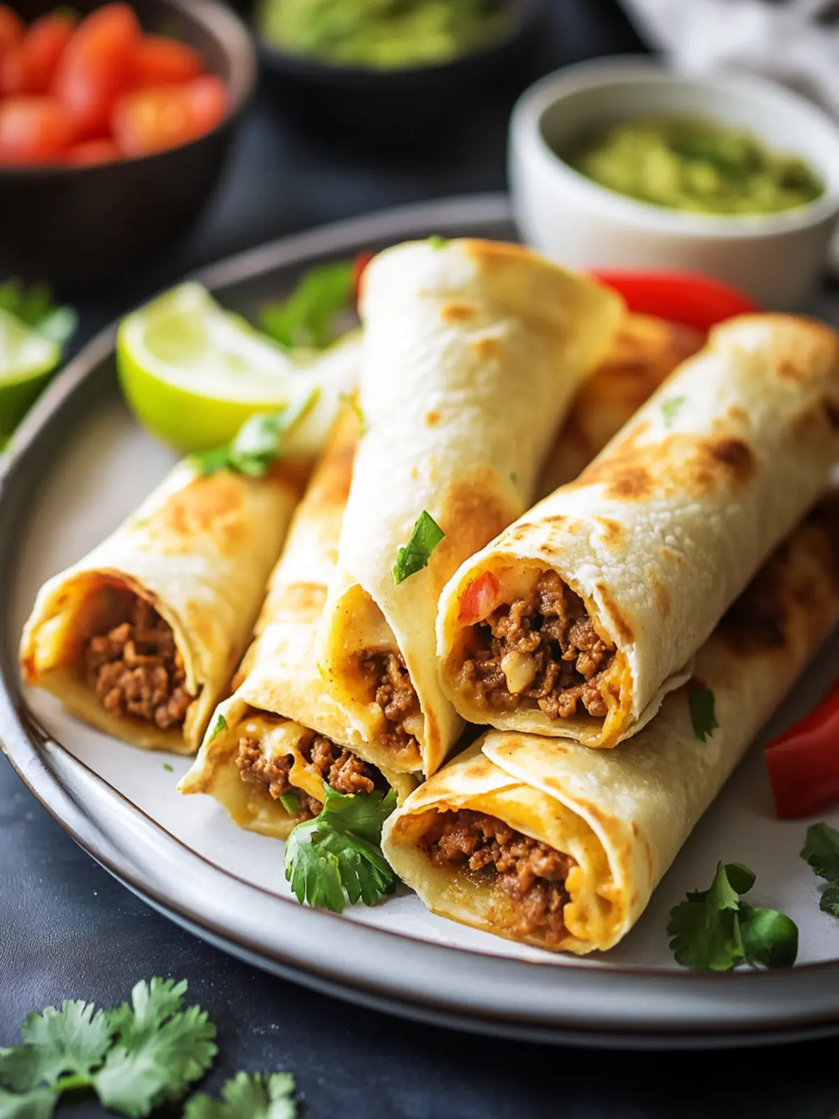 Irresistible Cheesy Beef Flautas Ready in Just 30 Minutes