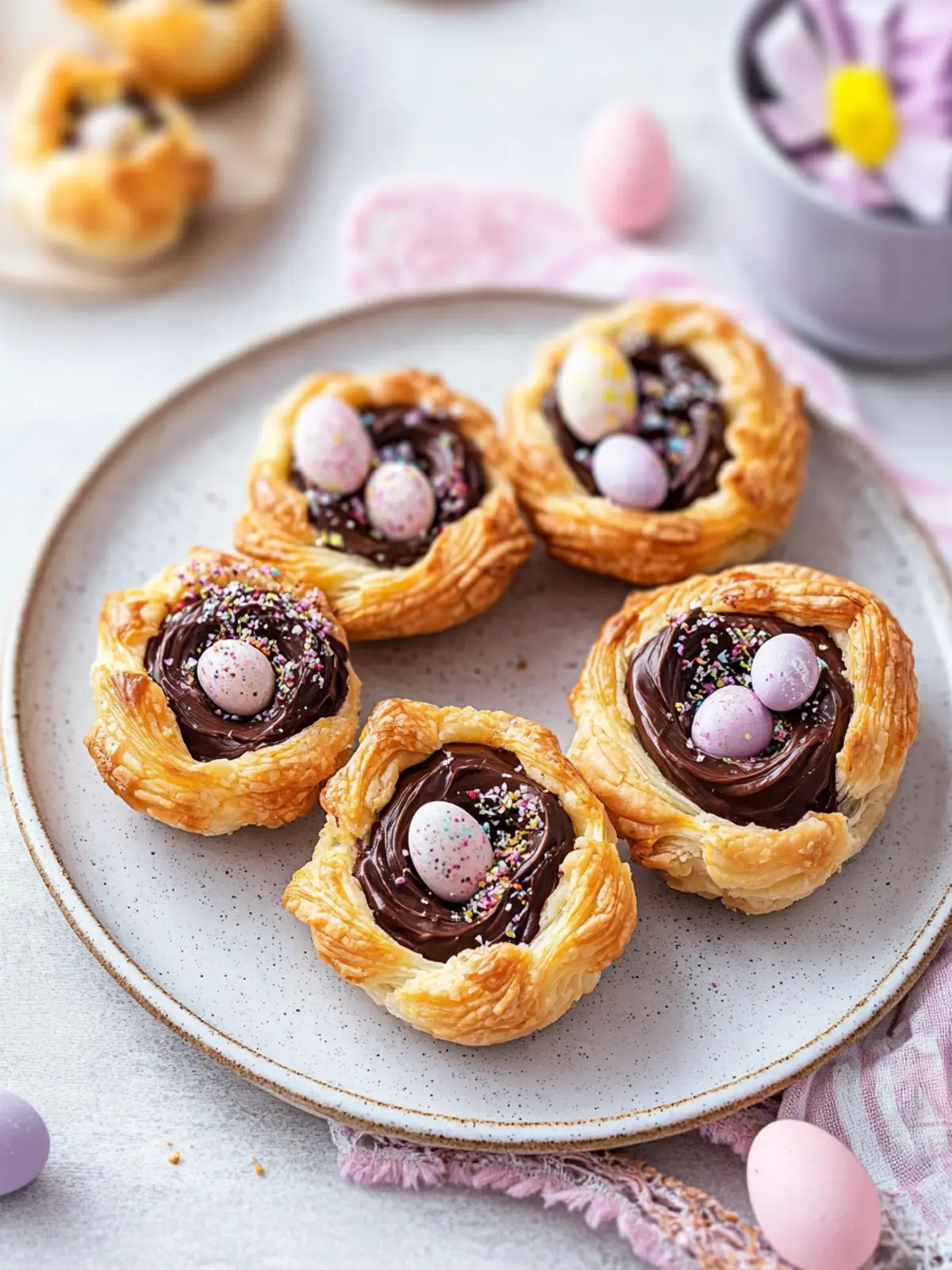 Easy Puff Pastry Easter Nests With Nutella: Cute and Delicious