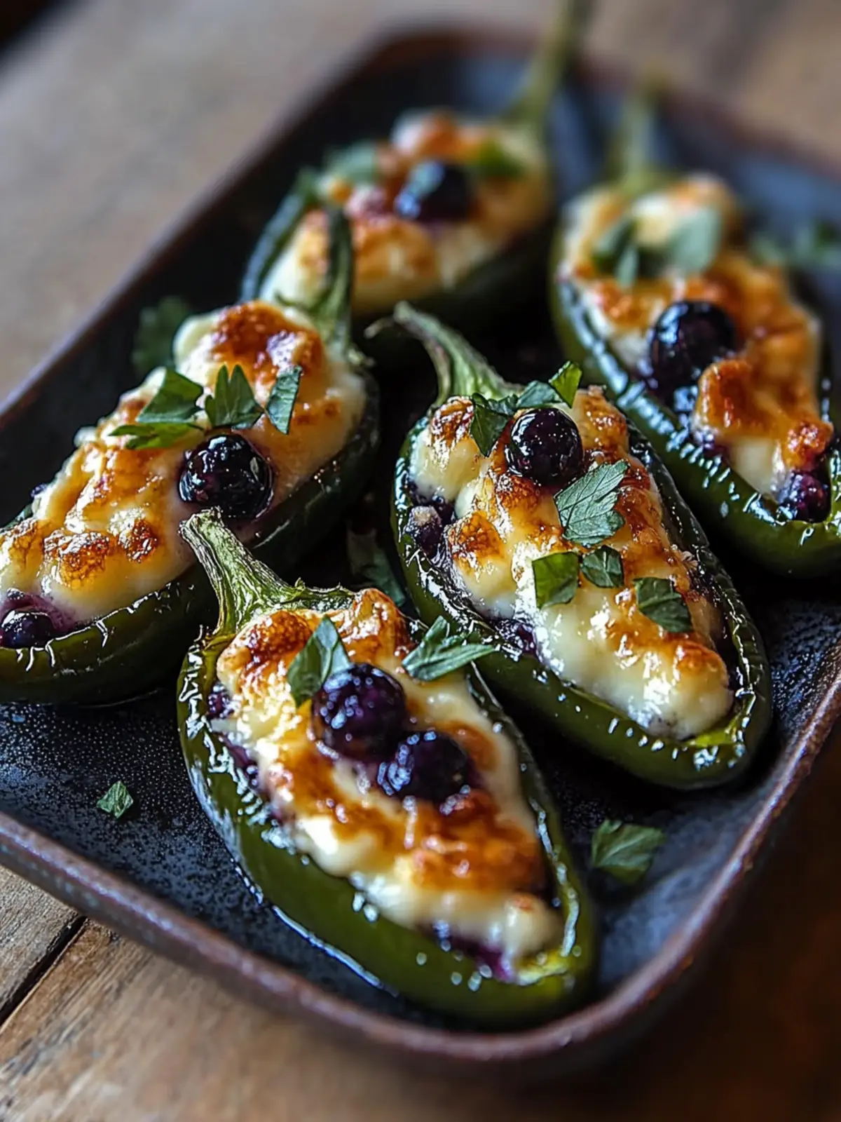 Irresistible Spicy Blueberry Brie Jalapeño Poppers Recipe