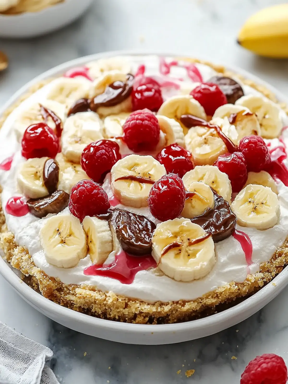 Irresistible No-Bake Banana Split Pie: Perfect Summer Dessert